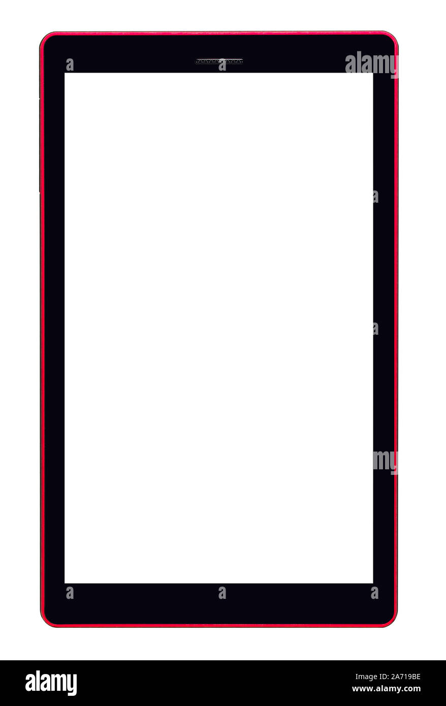 Red tablet computer mockups with blank screens. Responsive screens to ...