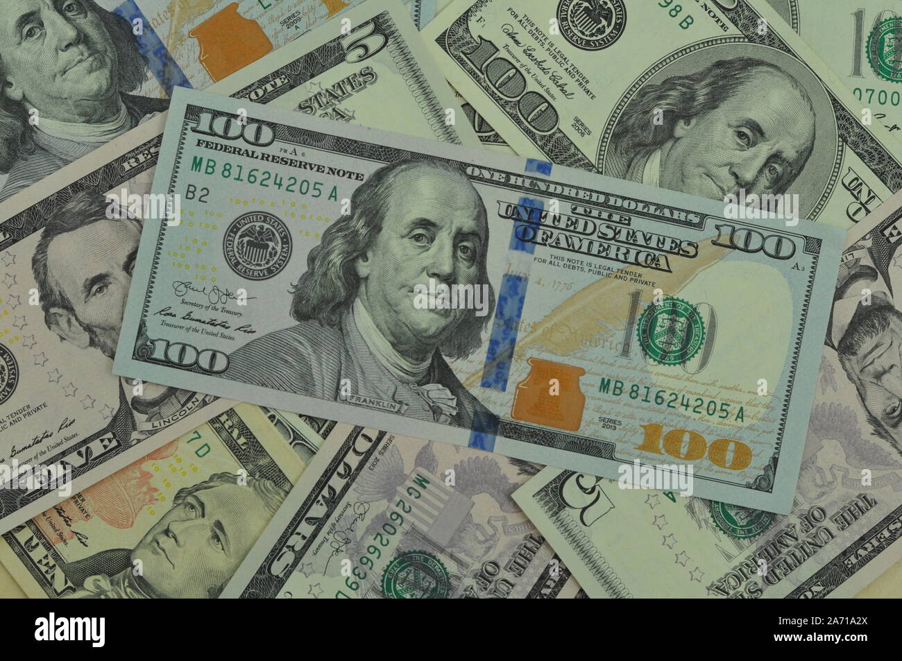 U.S. dollars. 100 dollars Texture of hundred dollar bills Stock Photo - Alamy