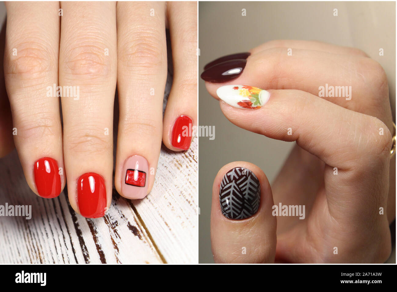 Manicure design collage Stock Photo - Alamy