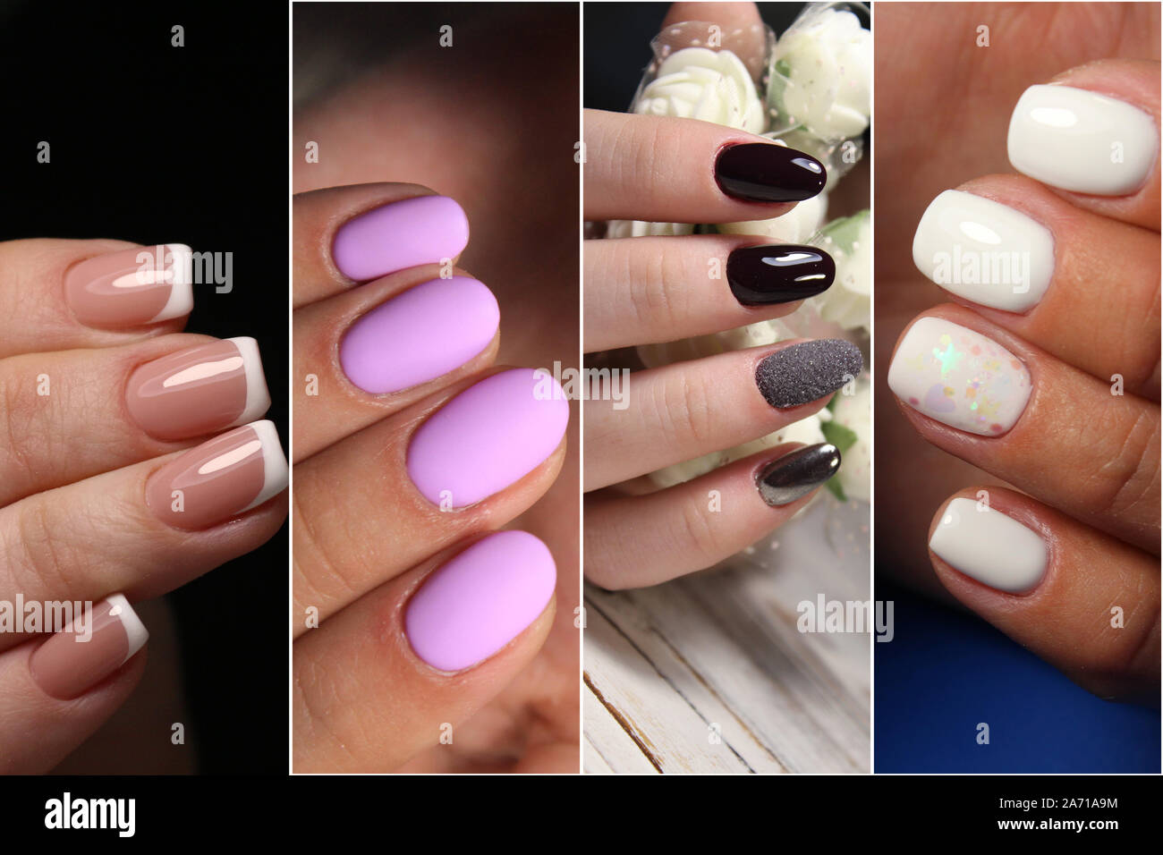 Manicure design collage Stock Photo - Alamy
