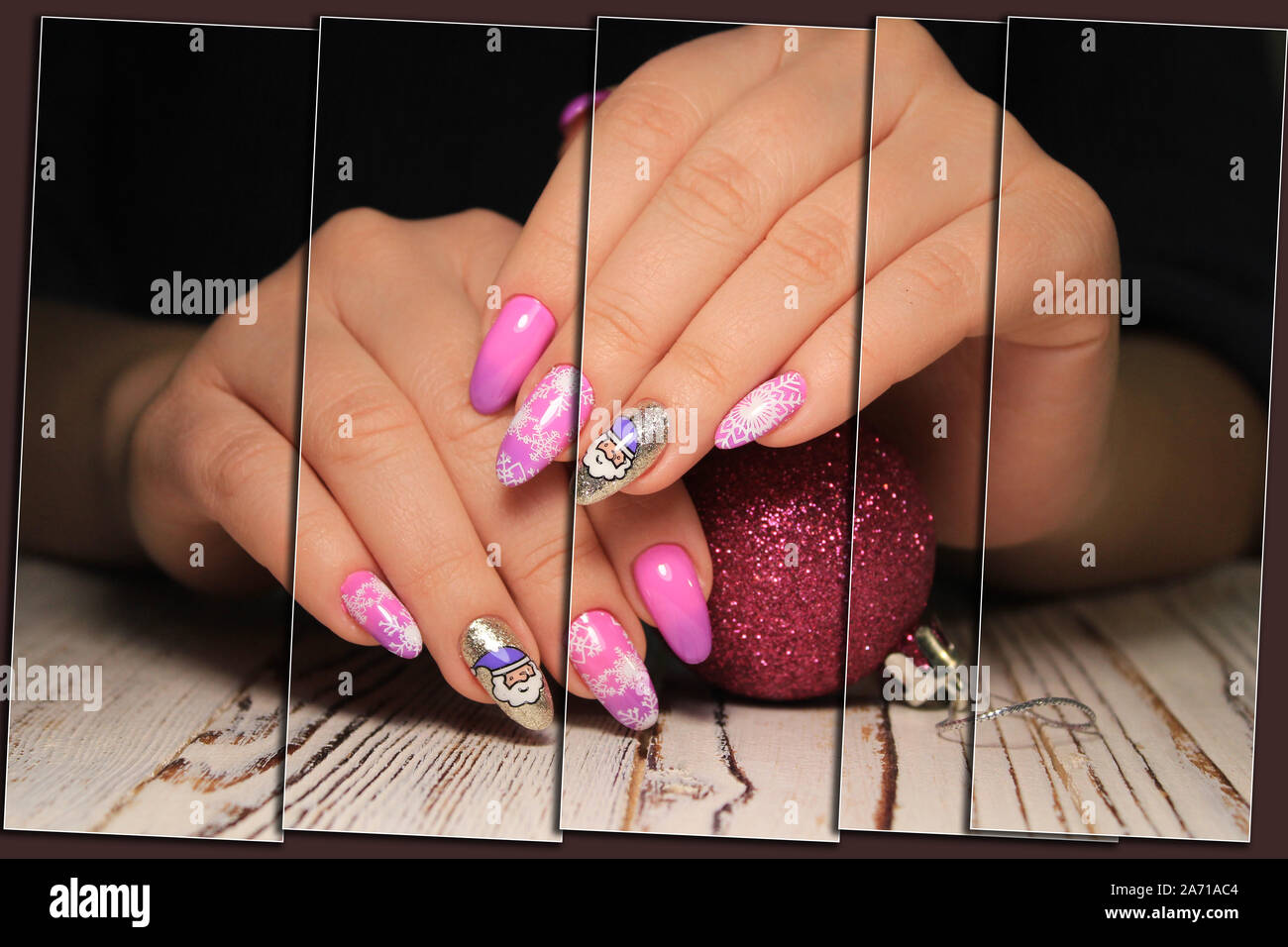 Manicure design collage Stock Photo - Alamy