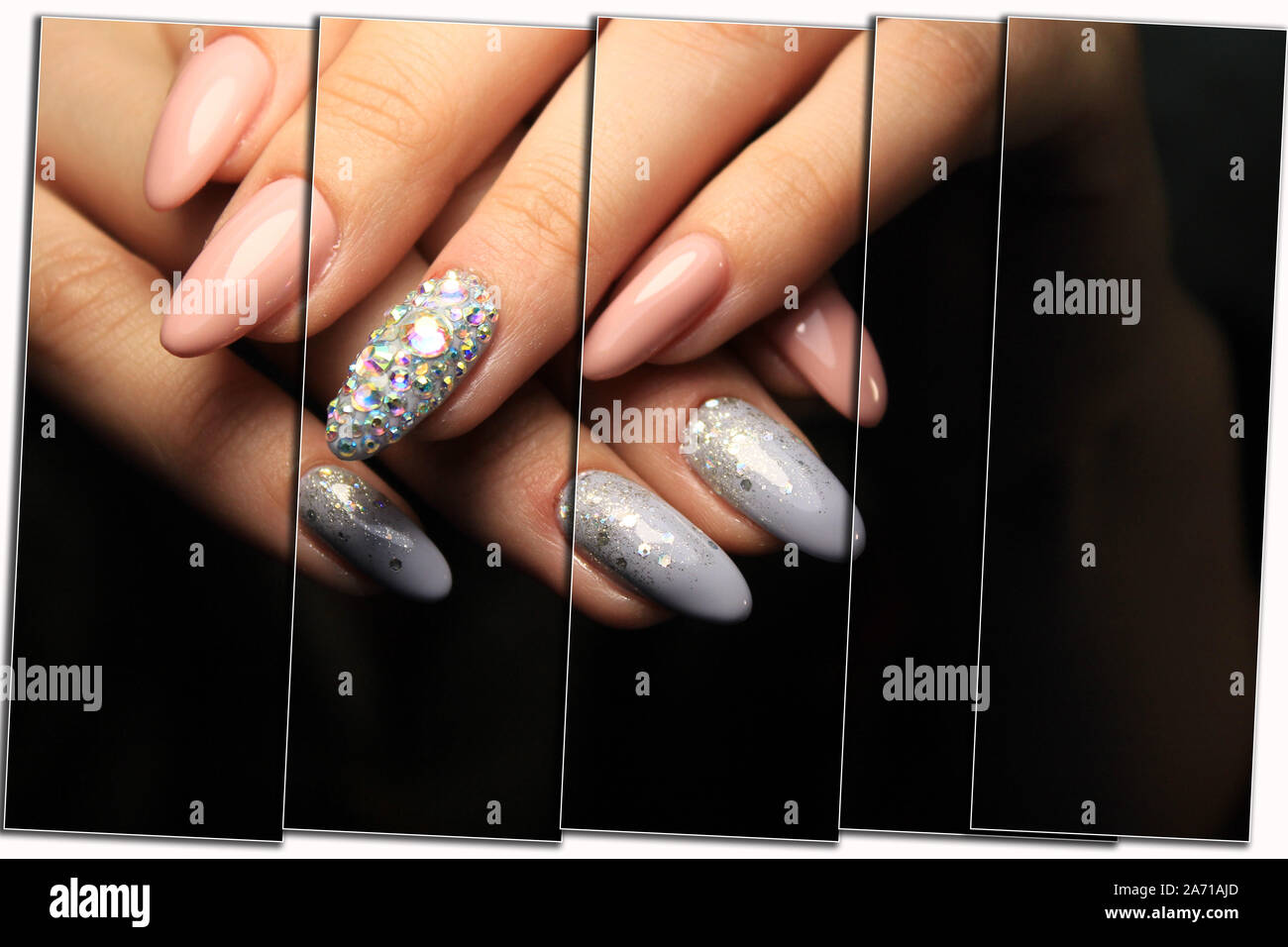 Manicure design collage Stock Photo - Alamy
