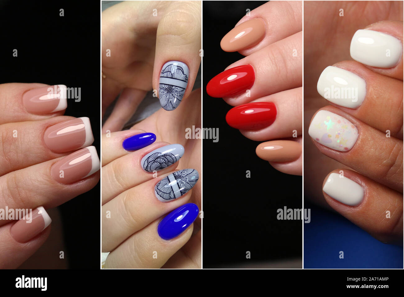 Manicure design collage Stock Photo - Alamy