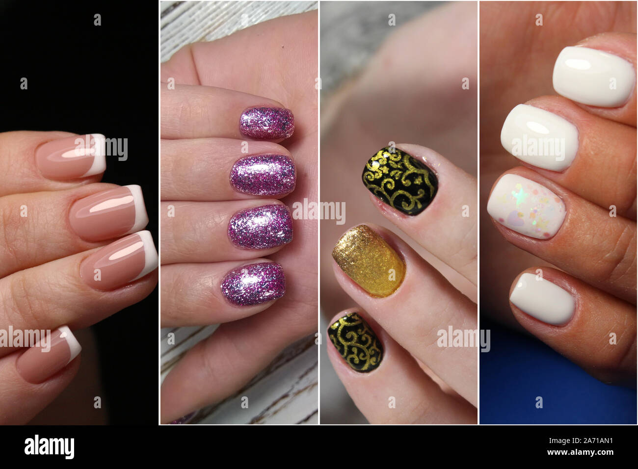 Manicure design collage Stock Photo - Alamy