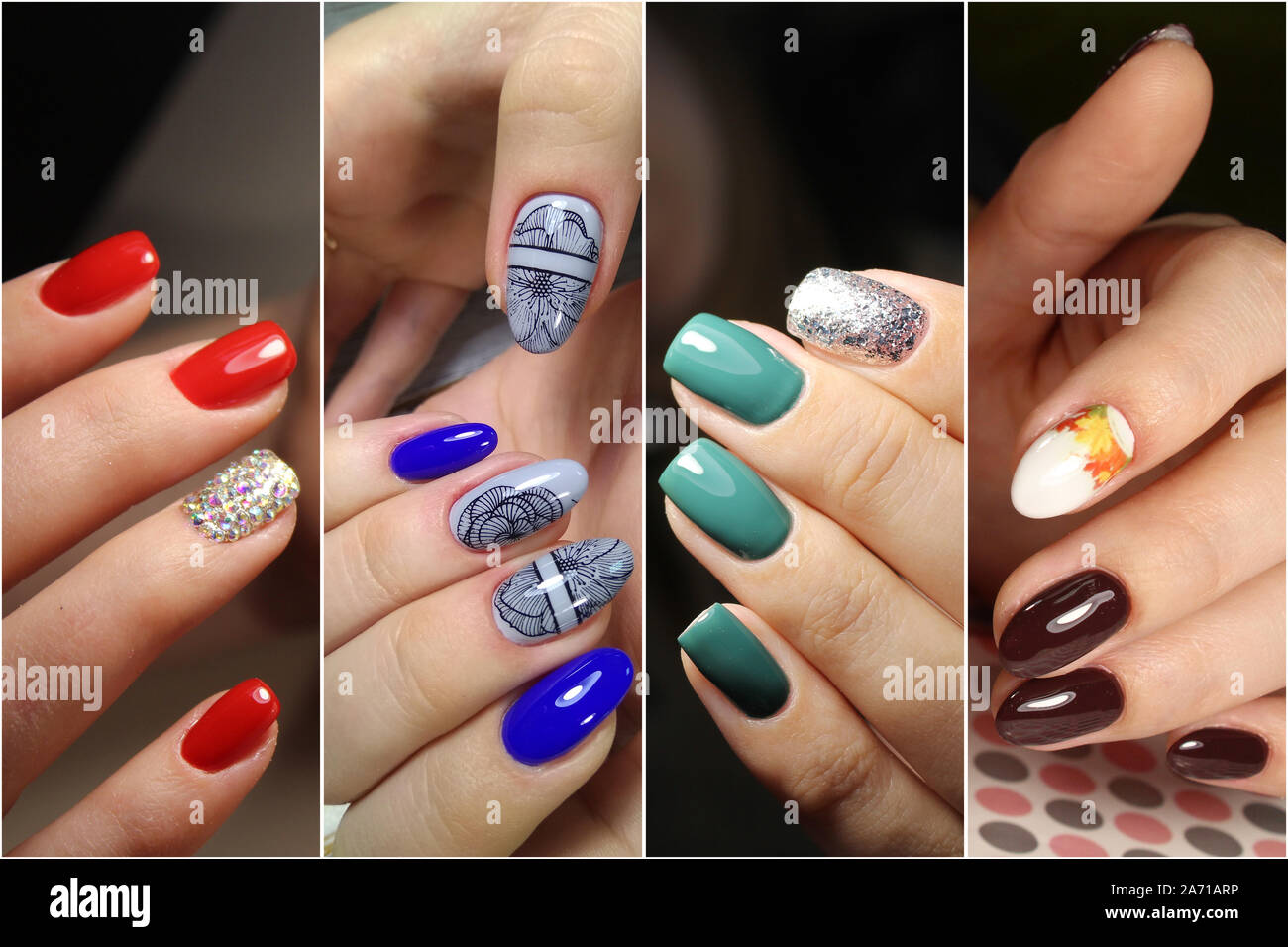 Manicure design collage Stock Photo - Alamy