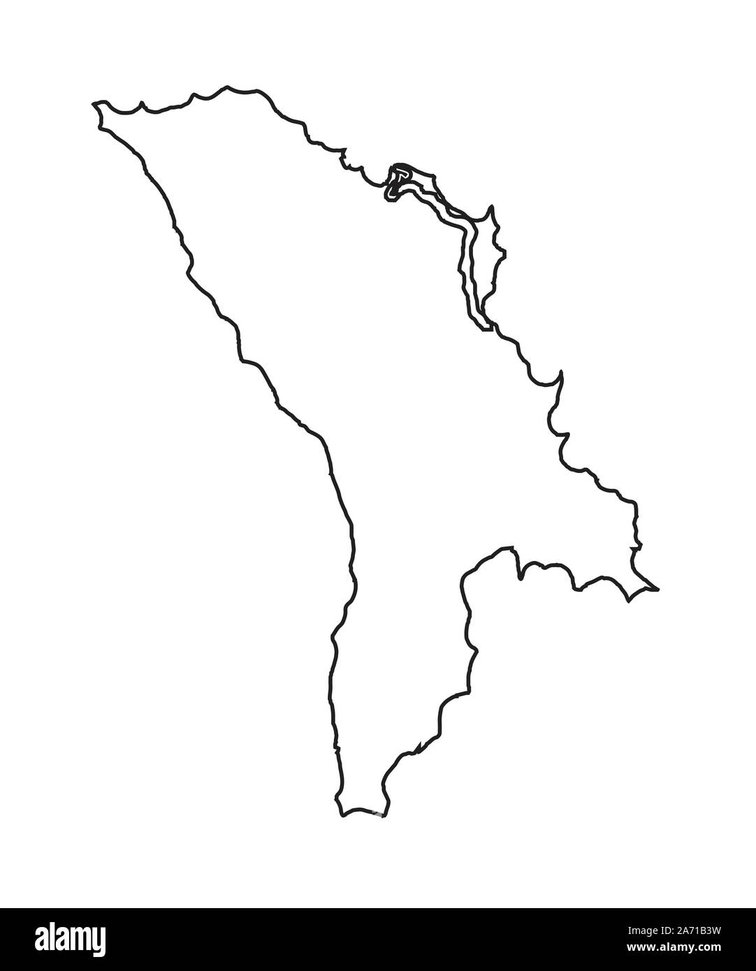 Moldova Outline Map High Resolution Stock Photography and Images - Alamy