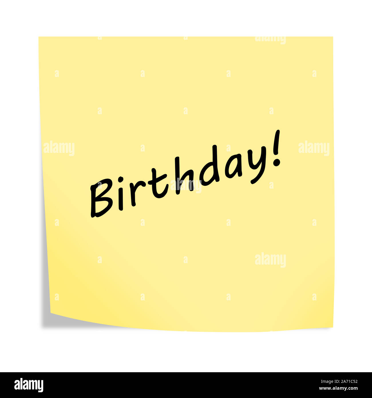 Happy birthday post it note on hi-res stock photography and images - Alamy