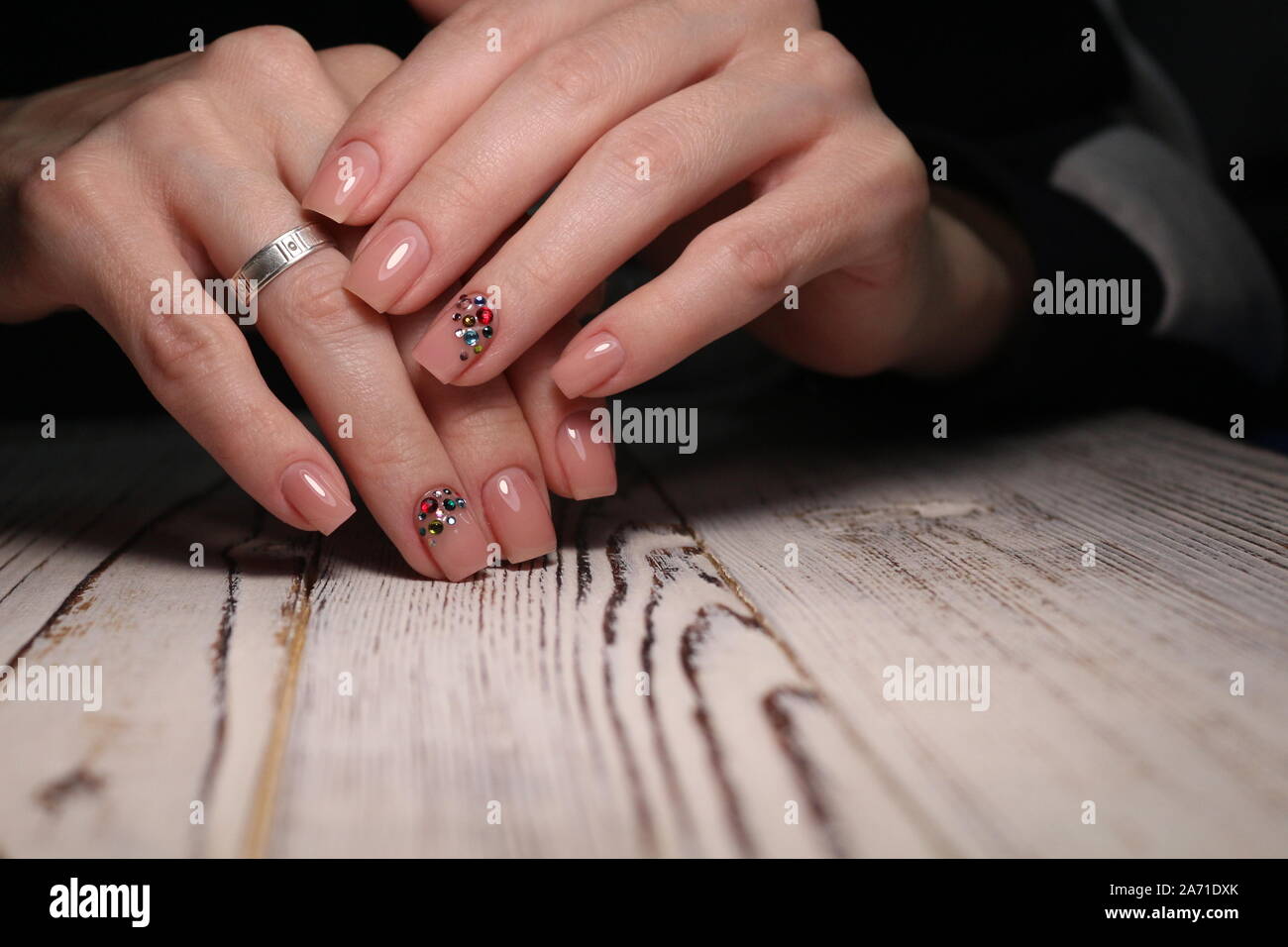 Manicure design, polish tips Stock Photo - Alamy