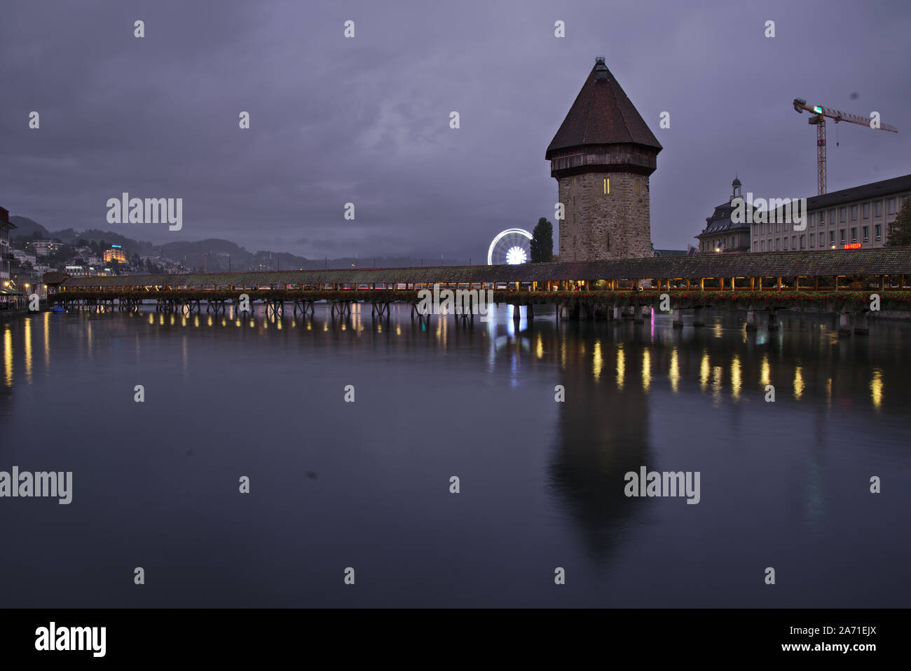 Lucerne chapel bridge fall hi-res stock photography and images - Alamy