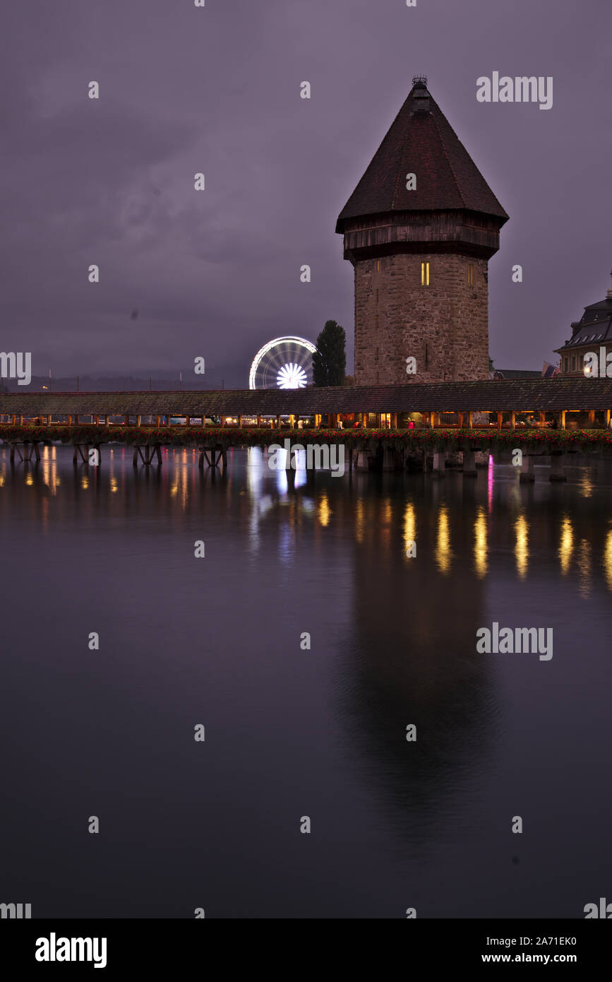 Lucerne chapel bridge fall hi-res stock photography and images - Alamy