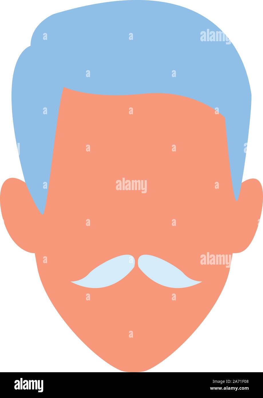 Portrait man mustache photo Stock Vector Images - Alamy