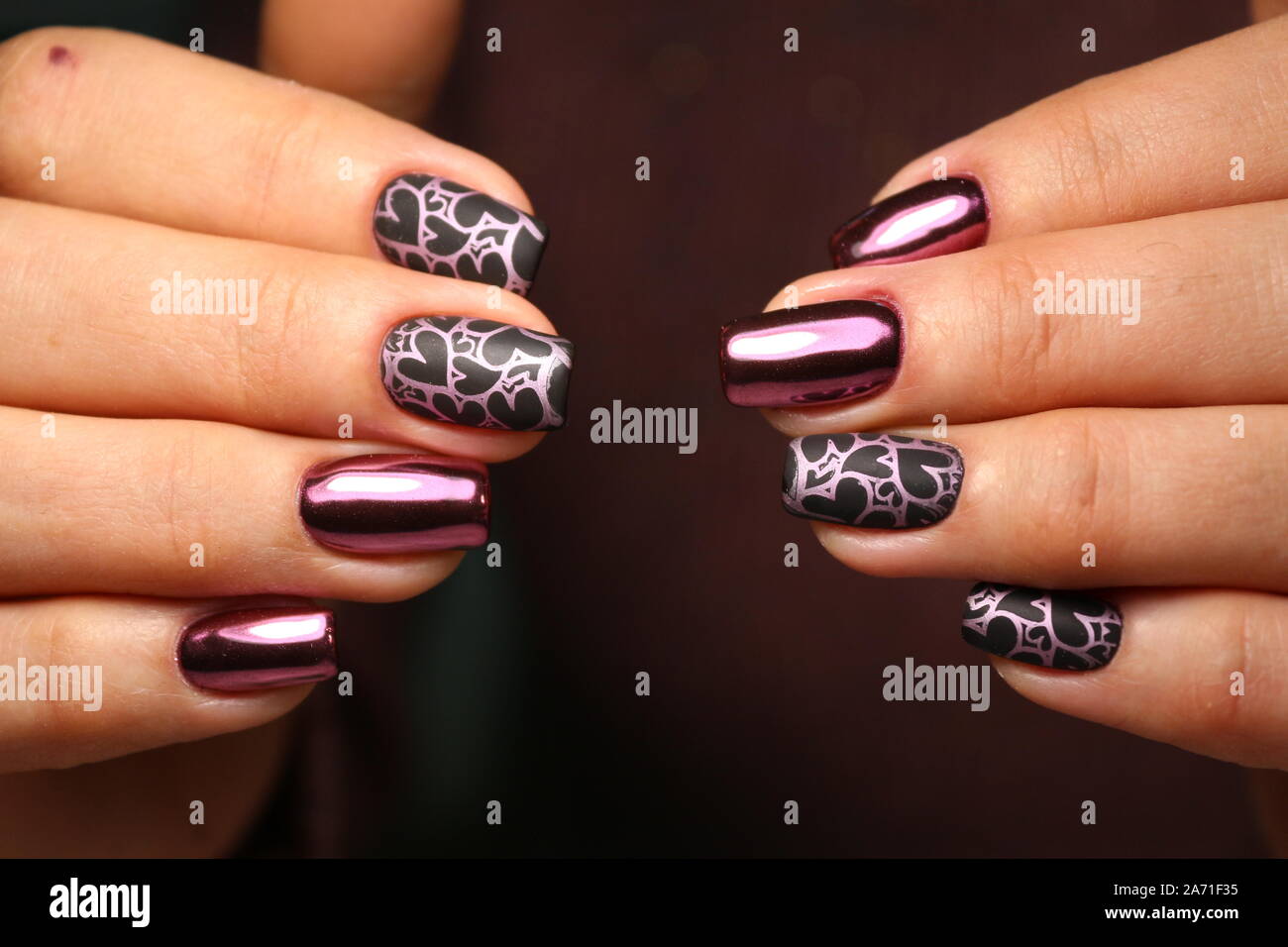 Manicure design, polish tips Stock Photo - Alamy