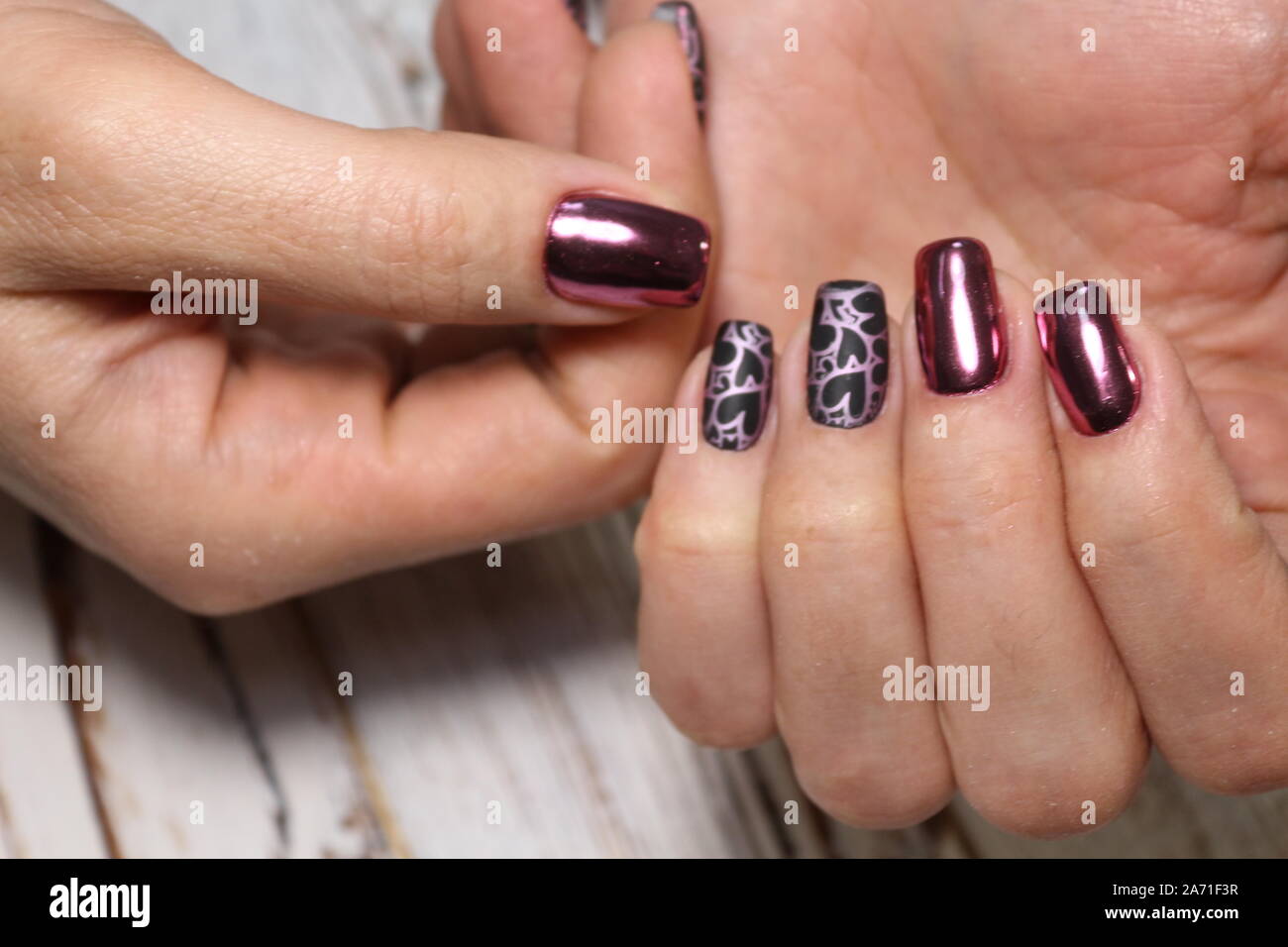 Manicure design, polish tips Stock Photo - Alamy