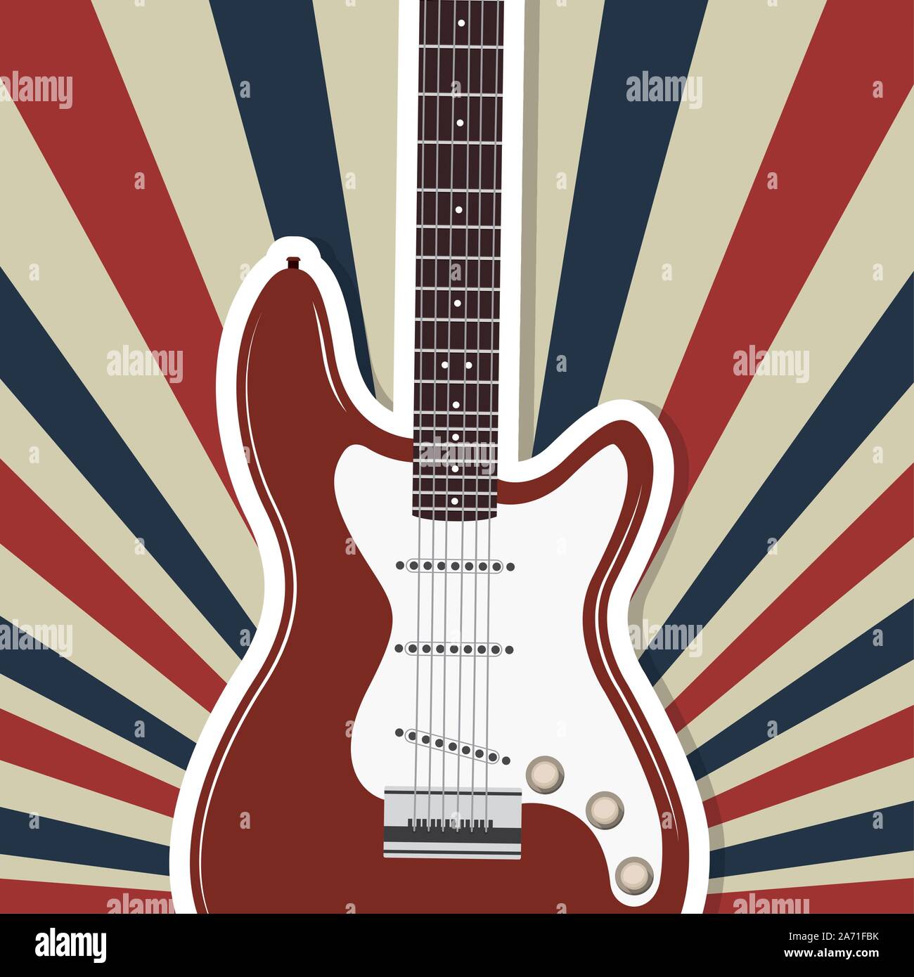 poster with electric guitar instrument Stock Vector Image & Art - Alamy