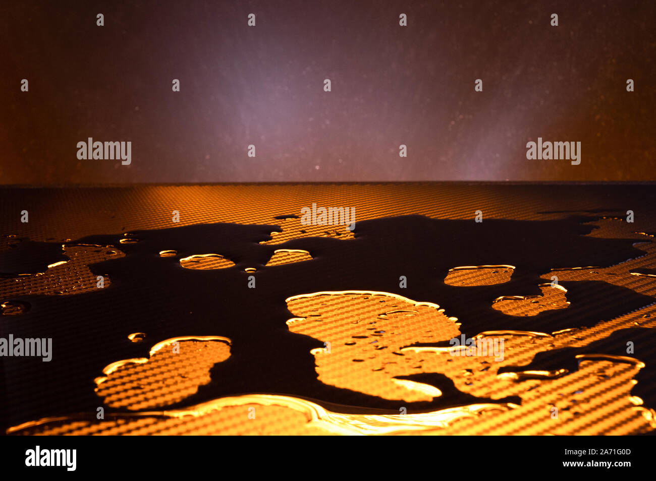 Pattern of water. Multi-colored puddle. Water background Stock Photo ...