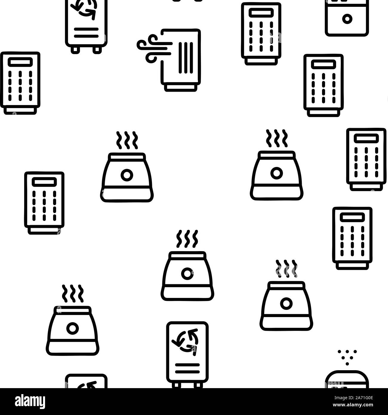 Air Purifier Devices Vector Seamless Pattern Stock Vector Image & Art ...