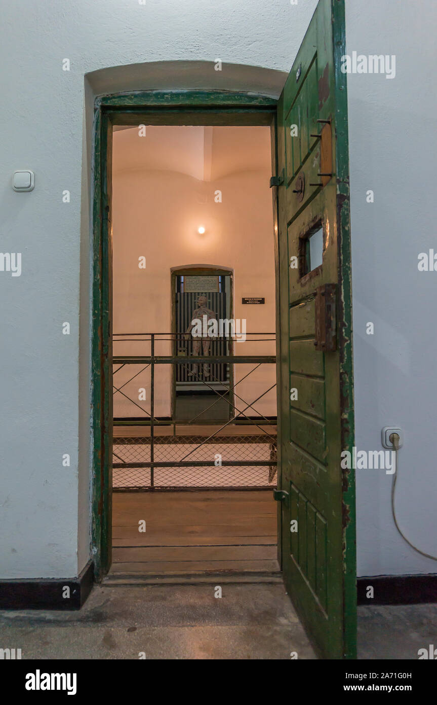 Crime Prison interior. Jail Corridor in an abandoned prisons. Prison ...