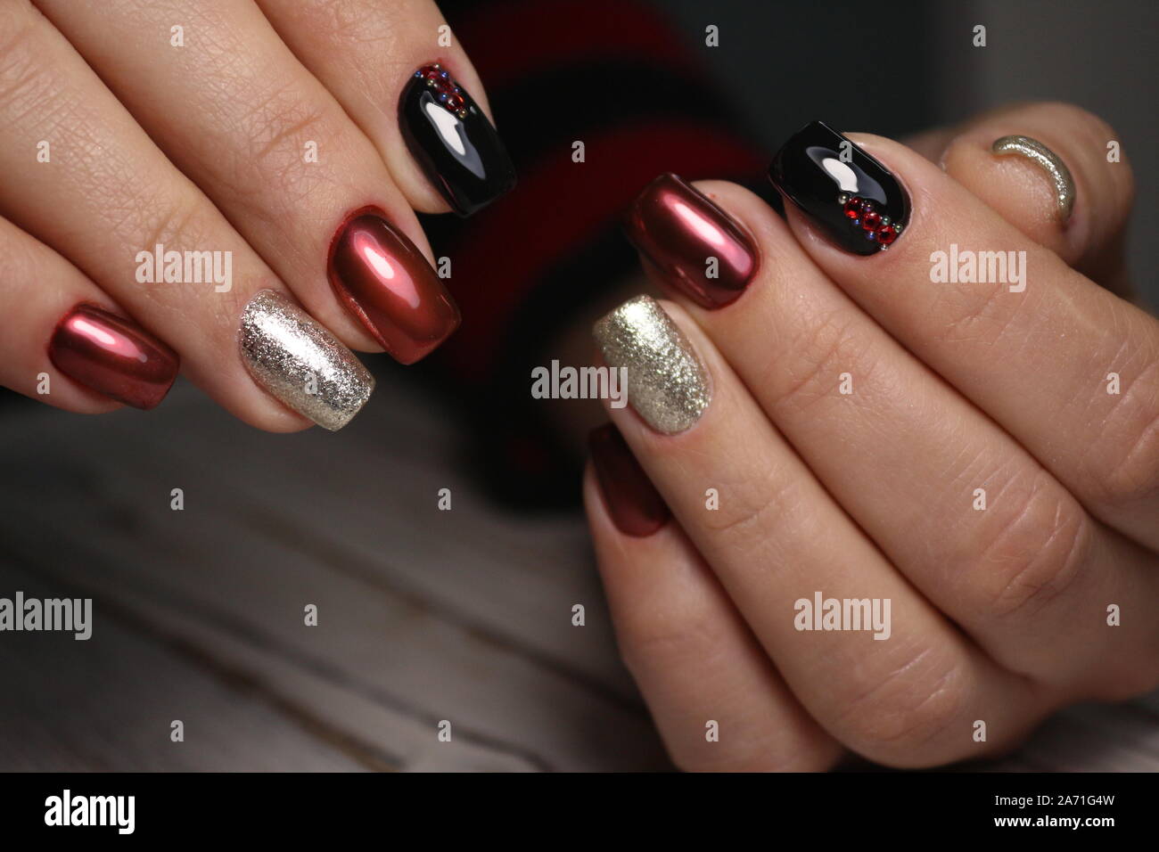 Manicure design, polish tips Stock Photo - Alamy