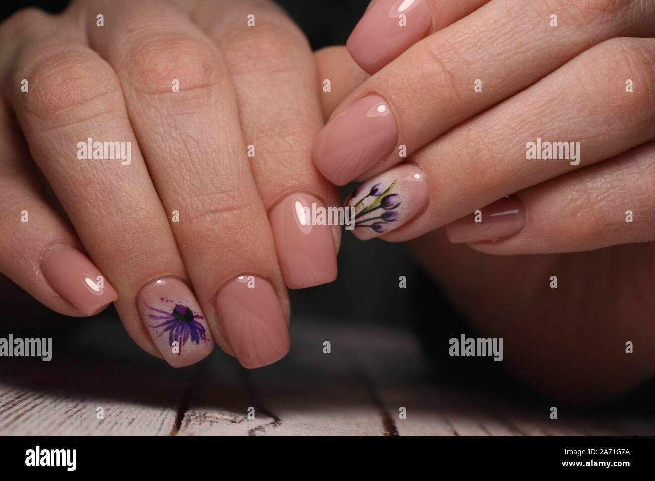 Manicure design, polish tips Stock Photo - Alamy