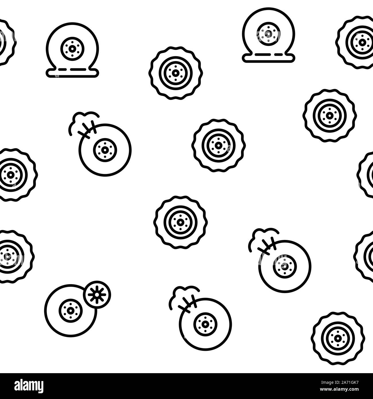 Tire Wheel Vector Seamless Pattern Stock Vector Image & Art - Alamy