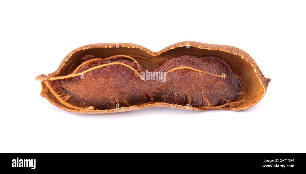 Sweet tamarind isolated on white background. Fresh tamarind fruit Stock ...