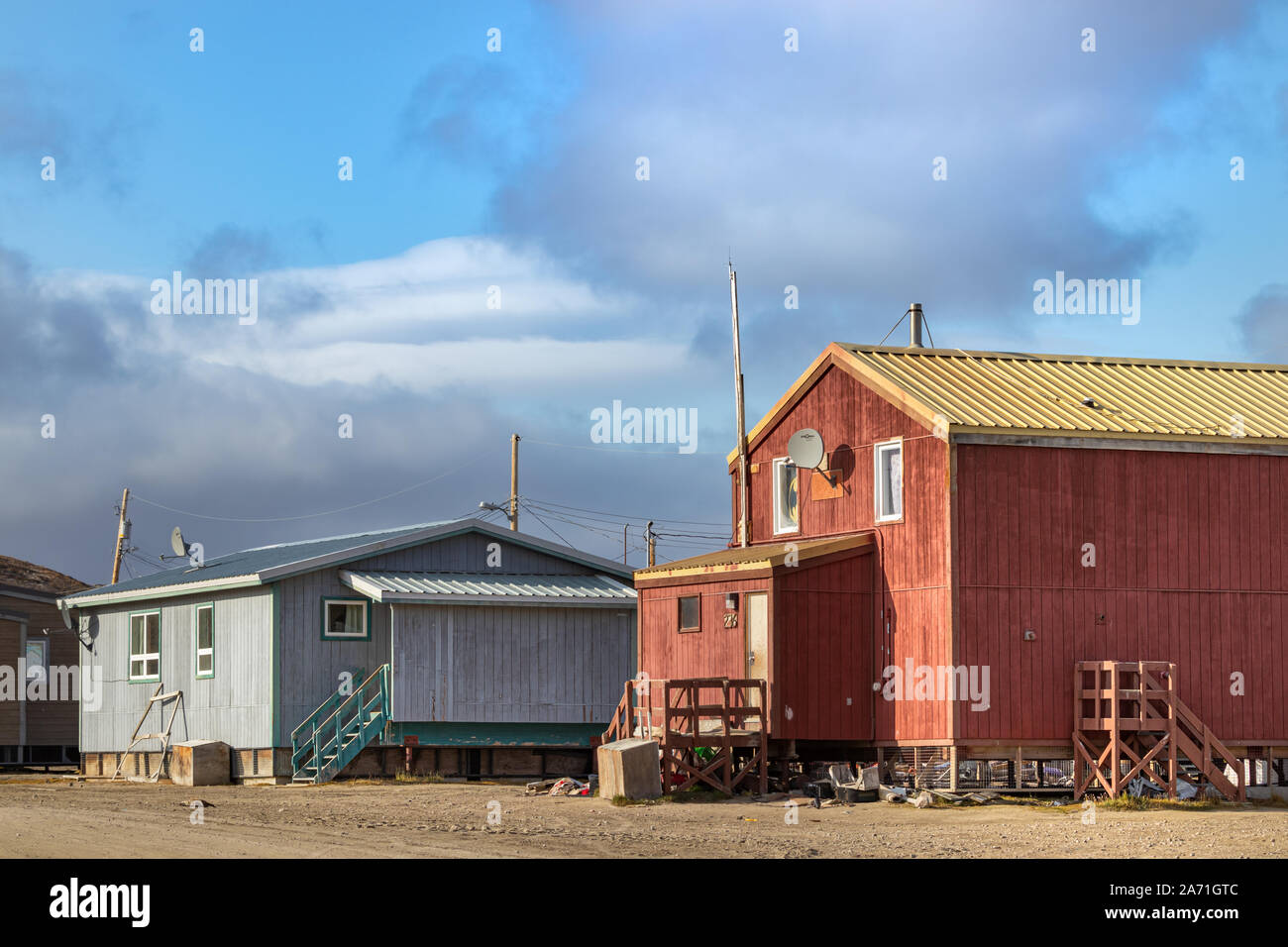 Residential houses in Clyde River, Nunavut, Canada Stock Photo - Alamy