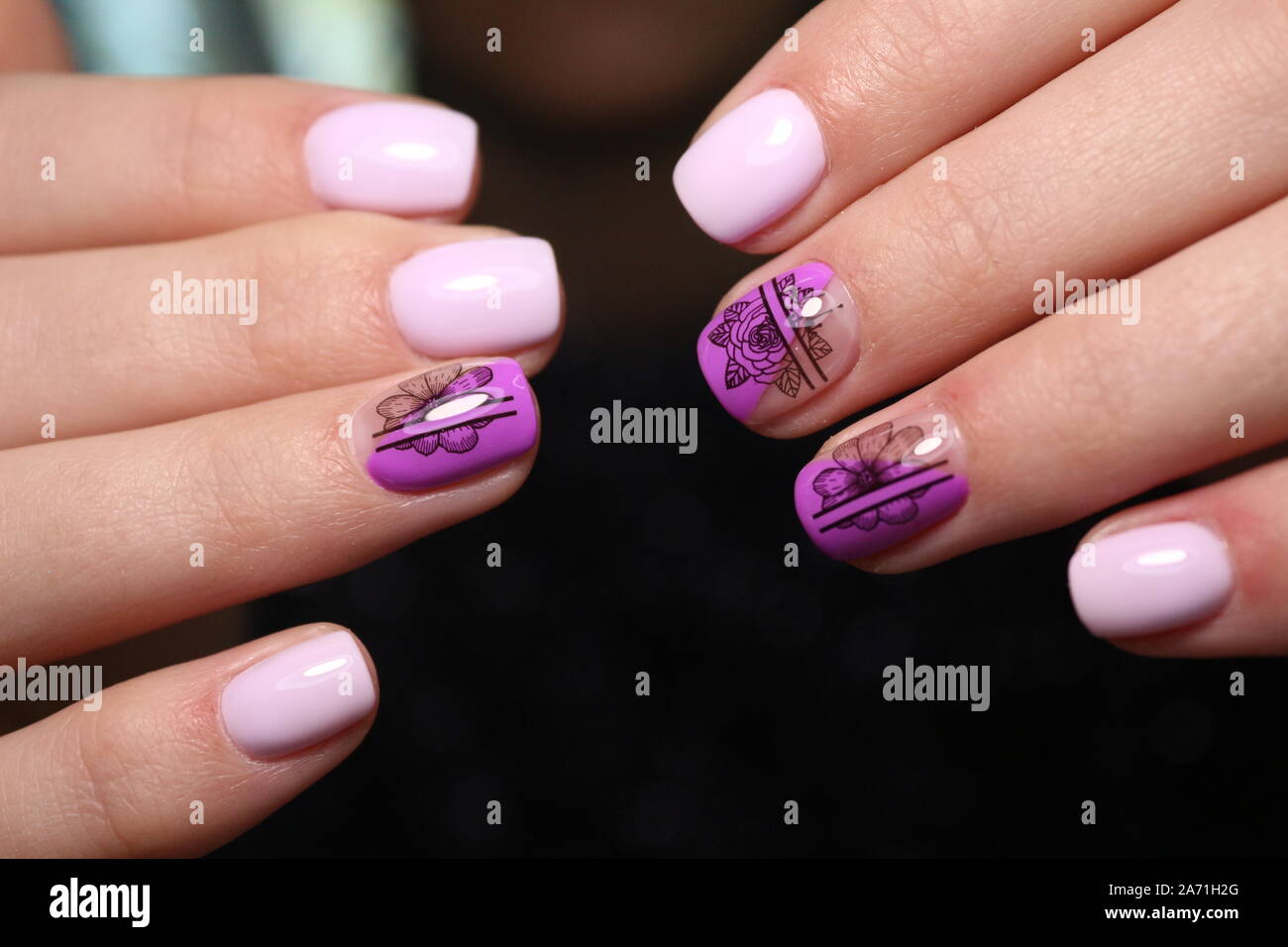 Manicure design, polish tips Stock Photo - Alamy