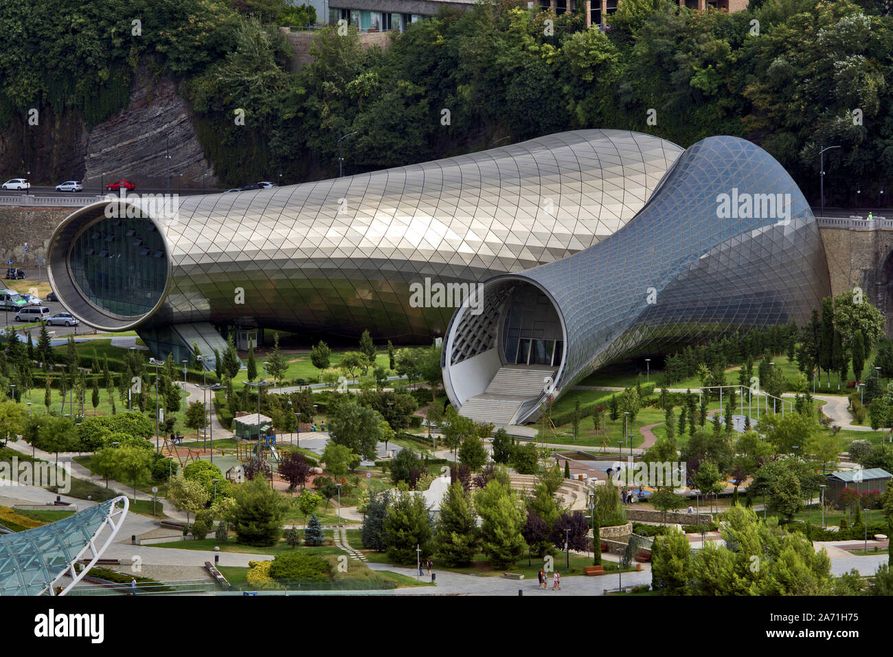 Georgia: Tbilisi - new Tbilisi music theater and concert hall Stock ...