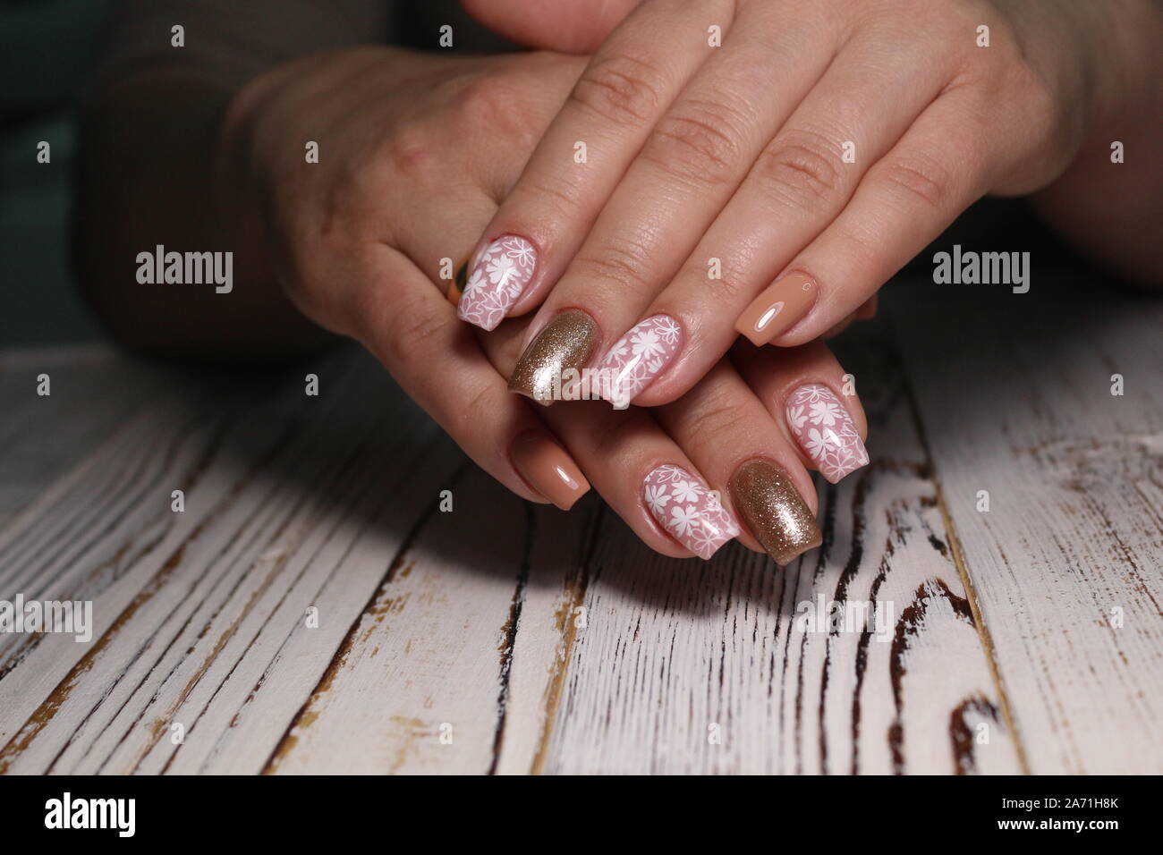 Manicure design, polish tips Stock Photo - Alamy