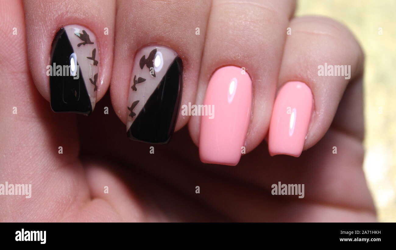 Manicure design, polish tips Stock Photo - Alamy