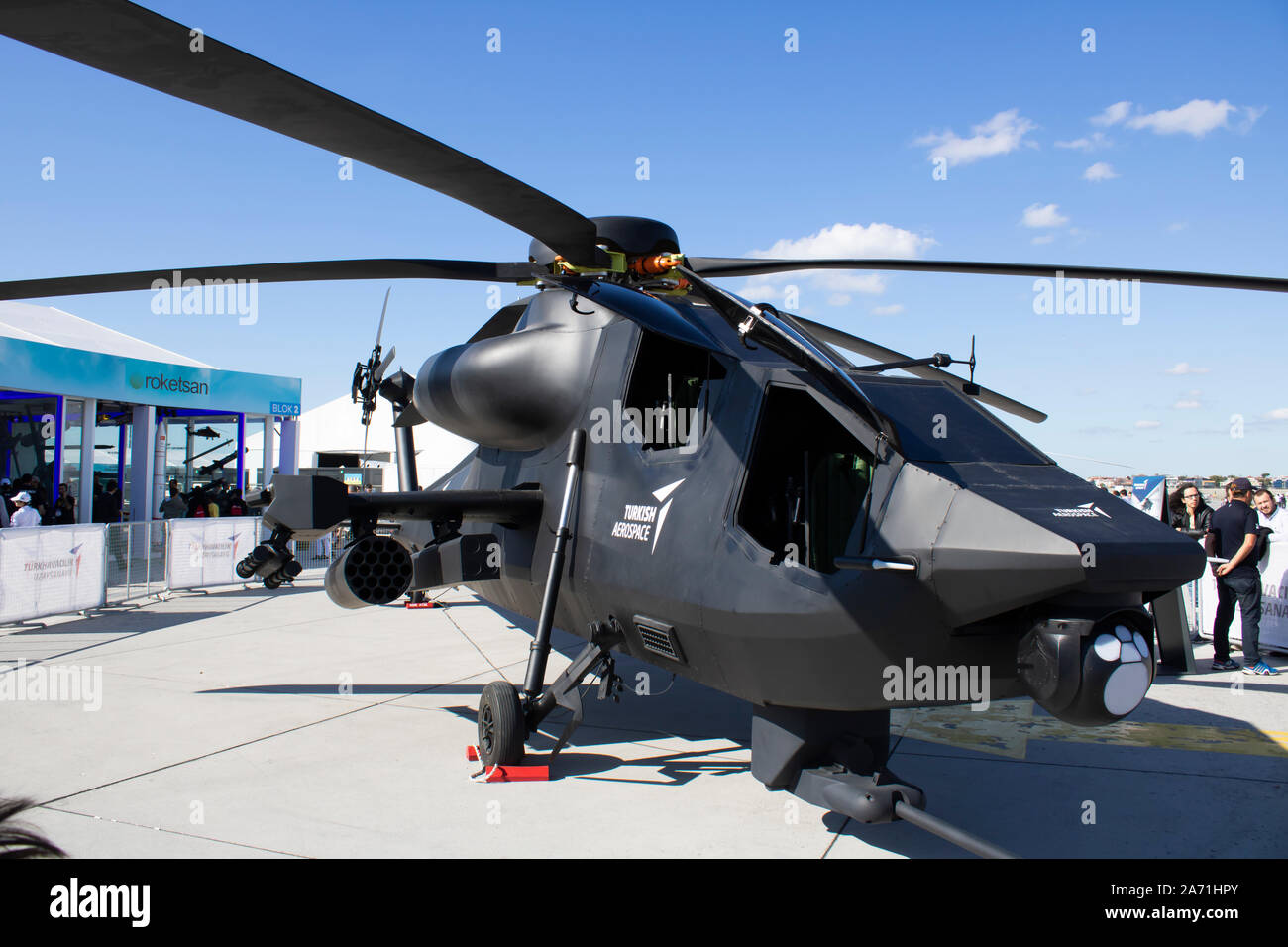 Istanbul, Turkey - September-22,2019: Close-up of attack (T129 ...