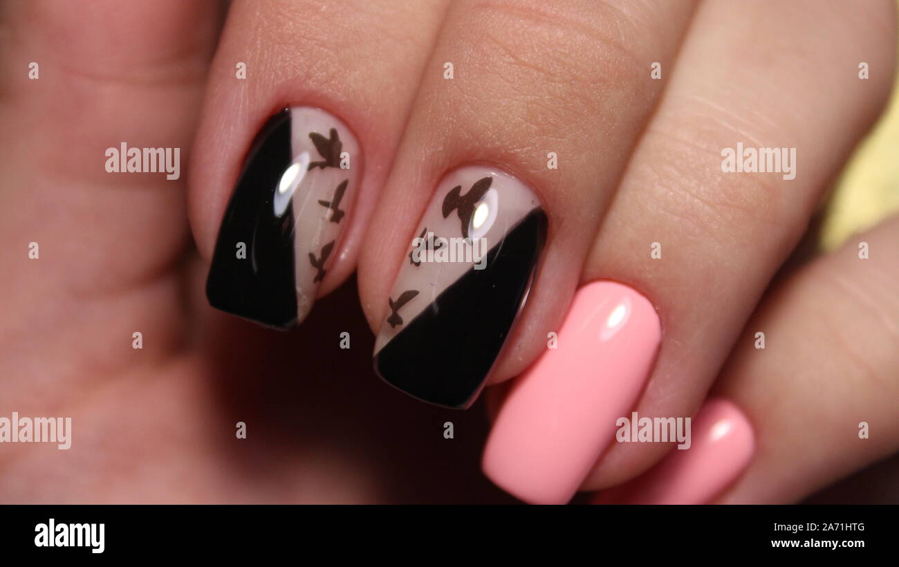 Manicure design, polish tips Stock Photo - Alamy