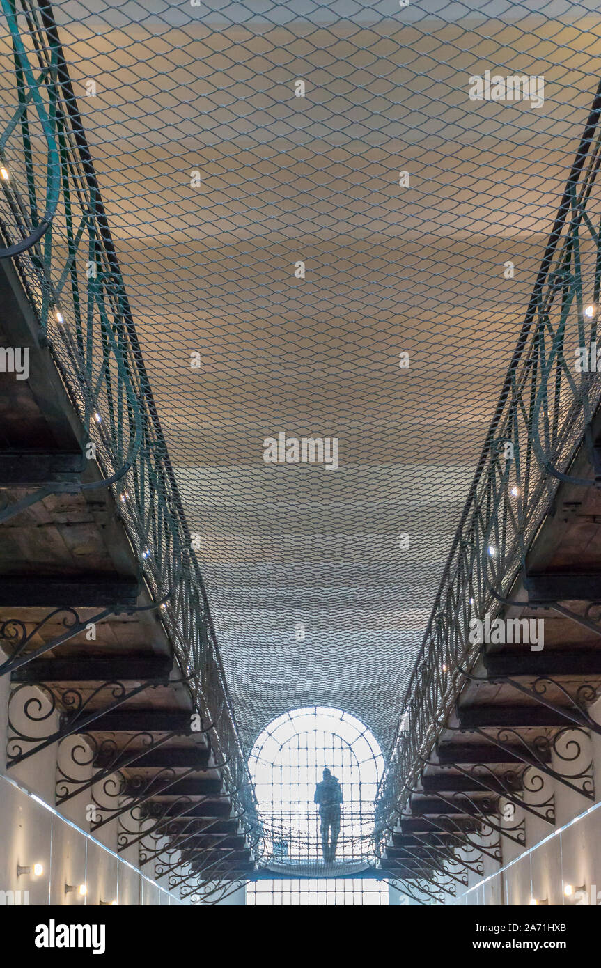 Crime Prison interior. Jail Corridor in an abandoned prisons. Prison ...