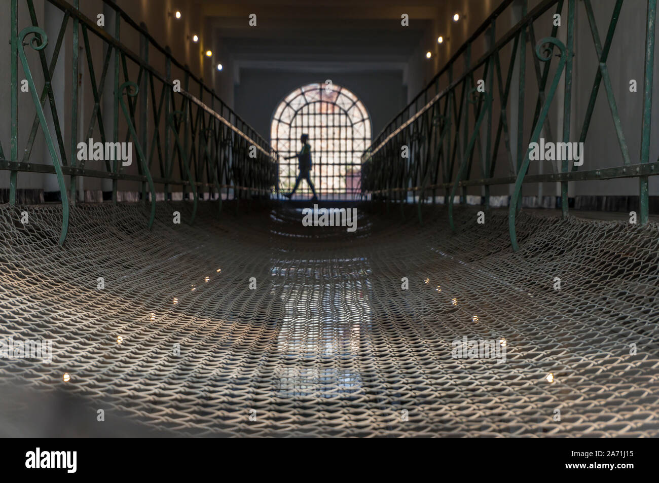 Crime Prison interior. Jail Corridor in an abandoned prisons. Prison ...