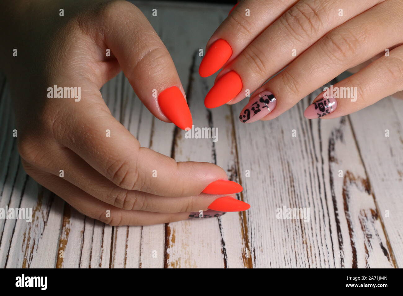 Manicure design, polish tips Stock Photo - Alamy