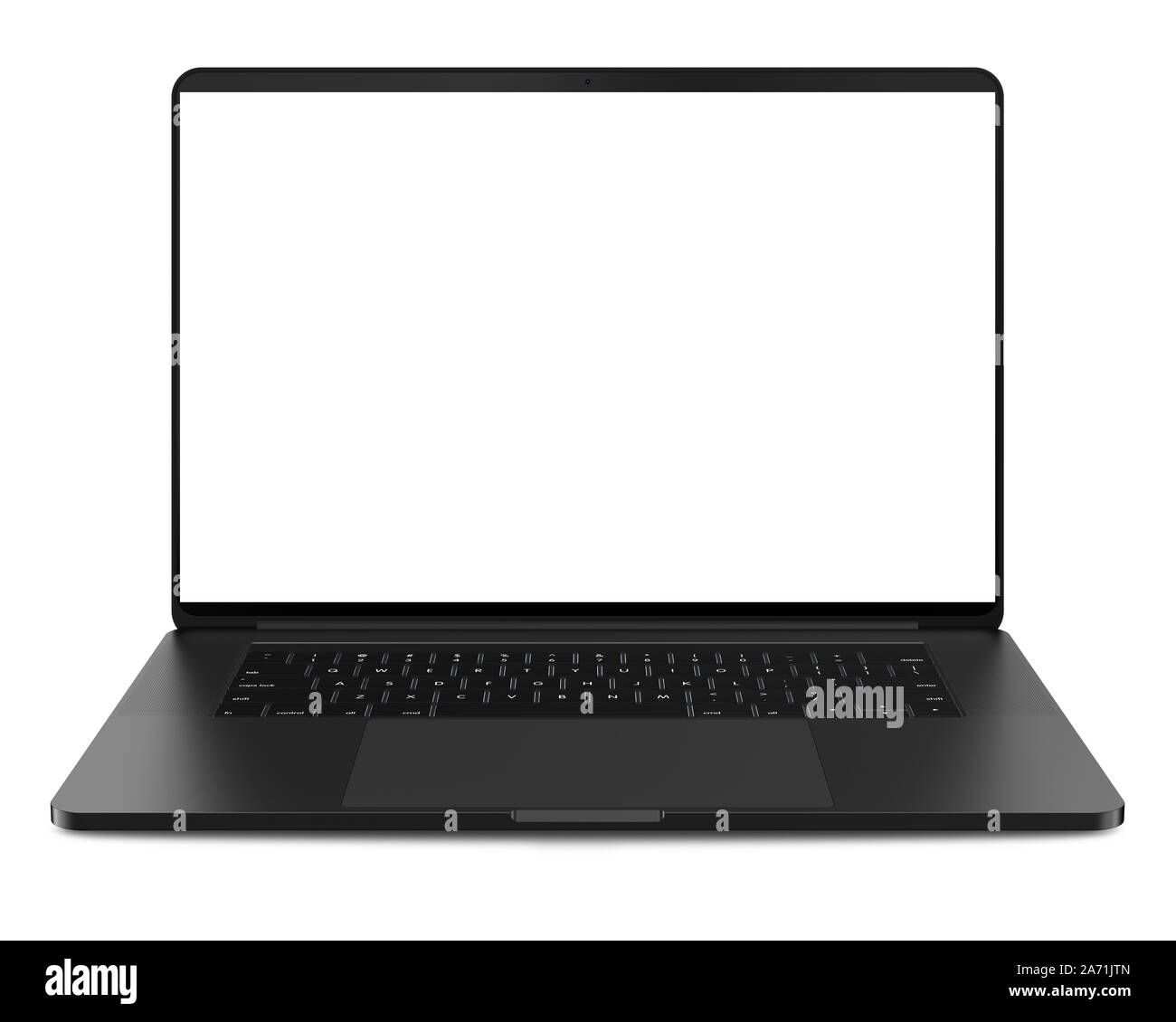 Laptop template isolated on white. Mockup Stock Photo - Alamy