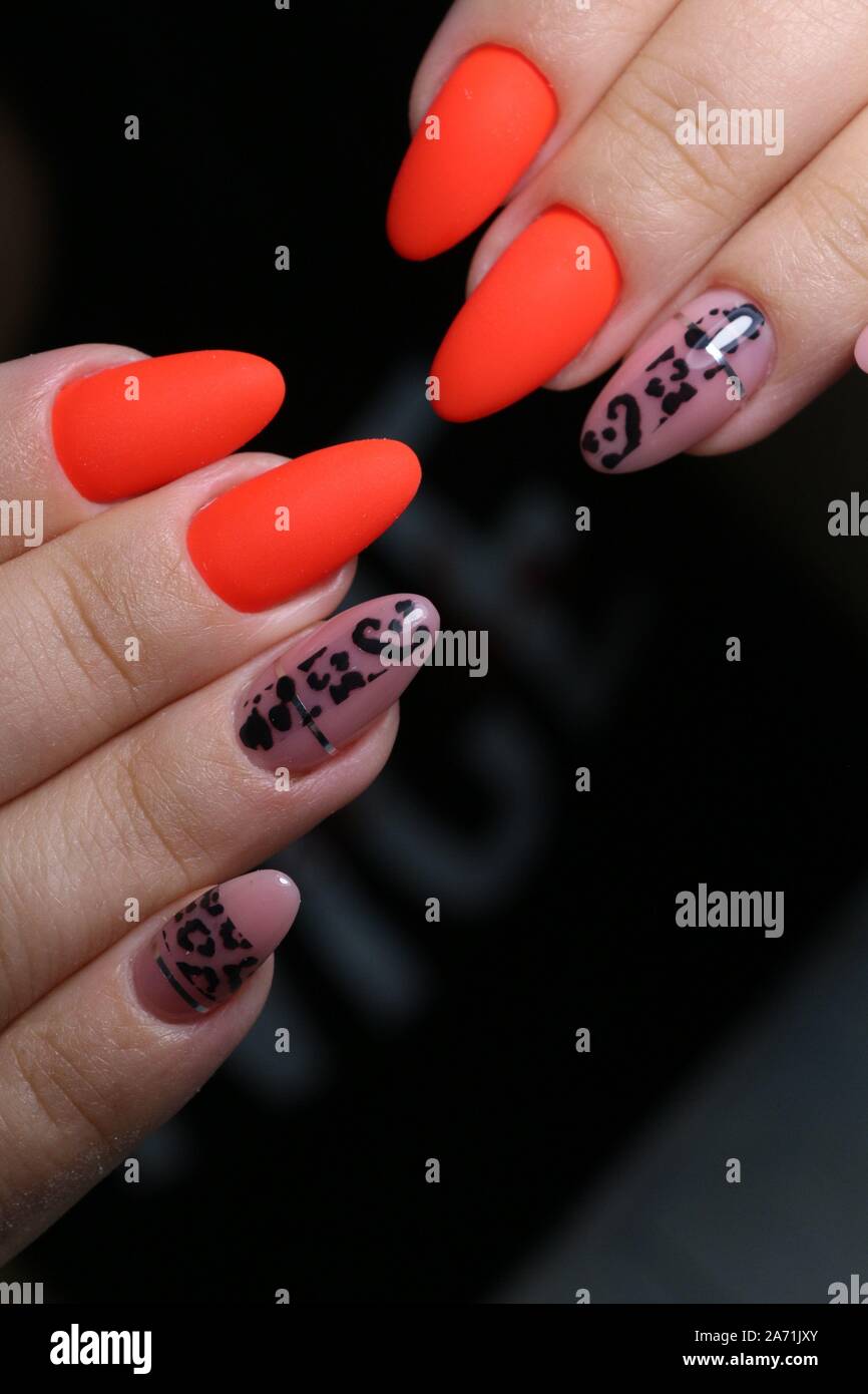 Manicure design, polish tips Stock Photo - Alamy