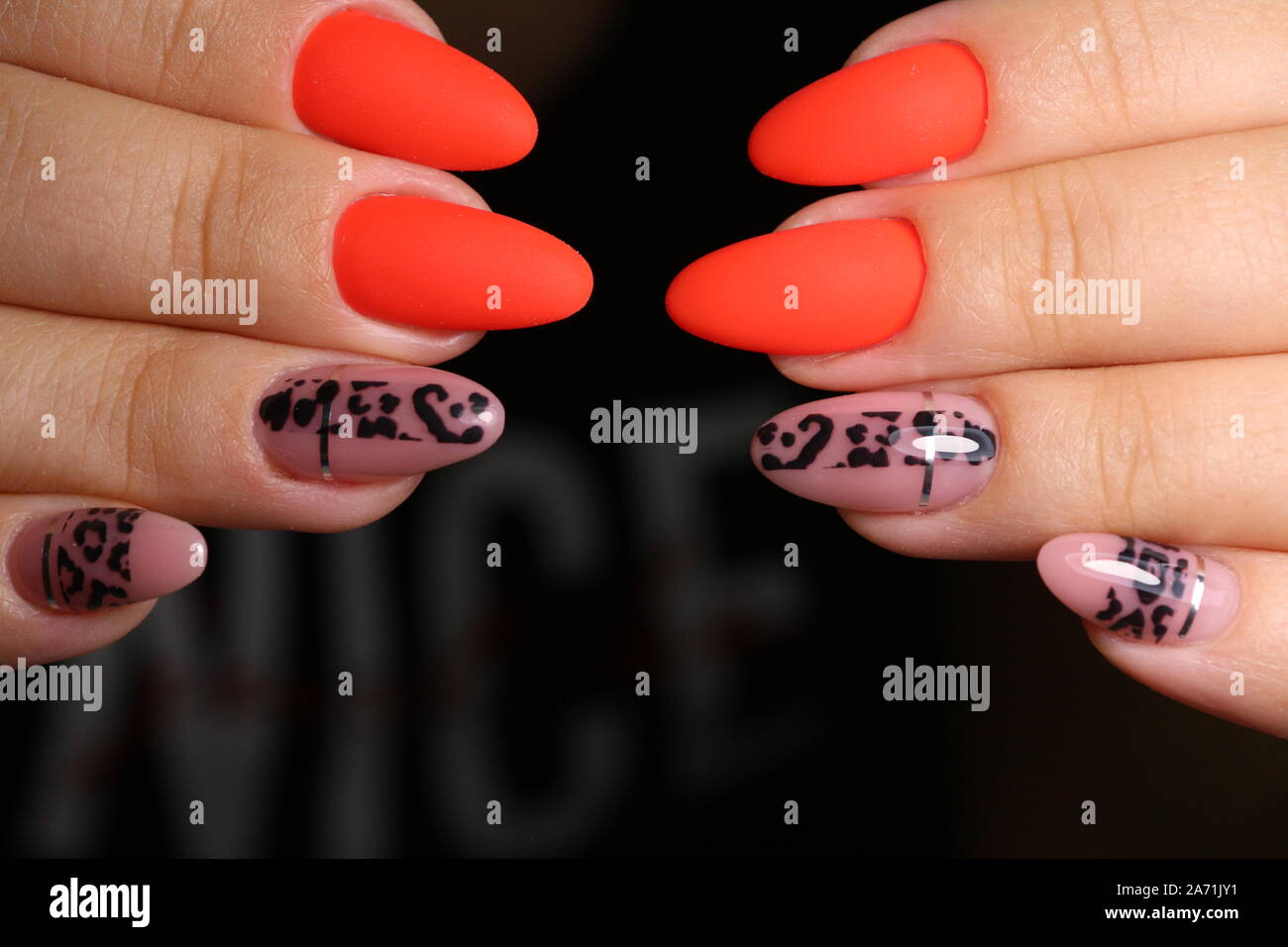 Manicure design, polish tips Stock Photo - Alamy