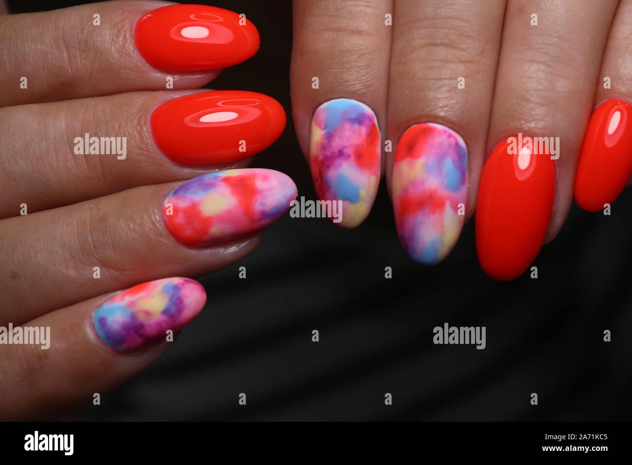 Manicure design, polish tips Stock Photo - Alamy
