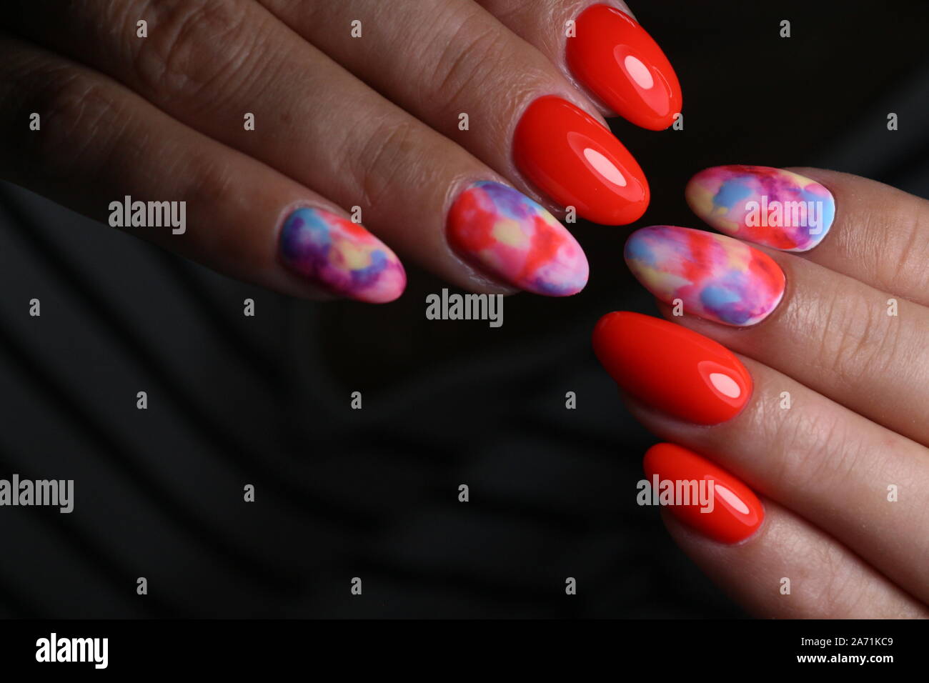 Manicure design, polish tips Stock Photo - Alamy