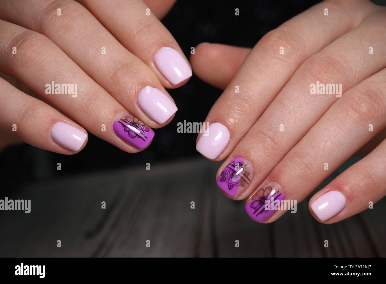 Manicure design, polish tips Stock Photo - Alamy