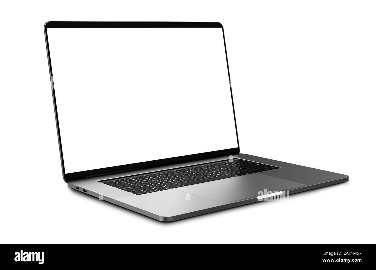 Laptop template isolated on white. Mockup Stock Photo - Alamy
