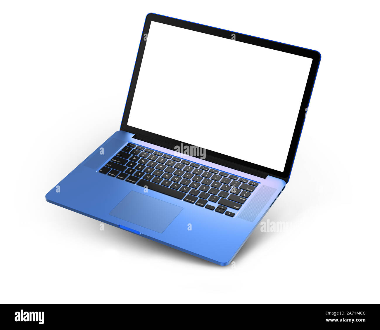 Laptop template isolated on white. Mockup Stock Photo - Alamy