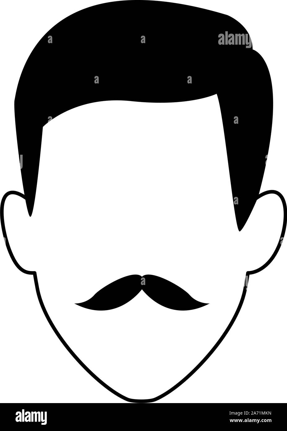 Portrait man mustache photo Stock Vector Images - Alamy