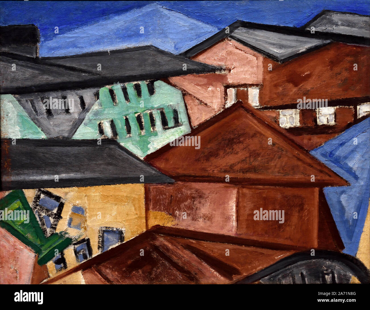 Cityscape Roofs 1912 Olga Rozanova 1886-1918 Russian Russia Stock Photo ...