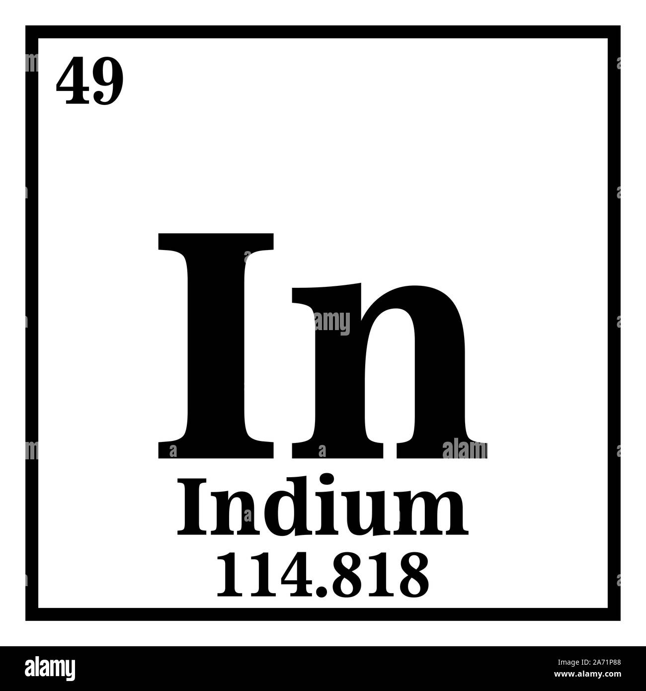 Indium Periodic Table Indium Free Stock Photos, Images, And Pictures