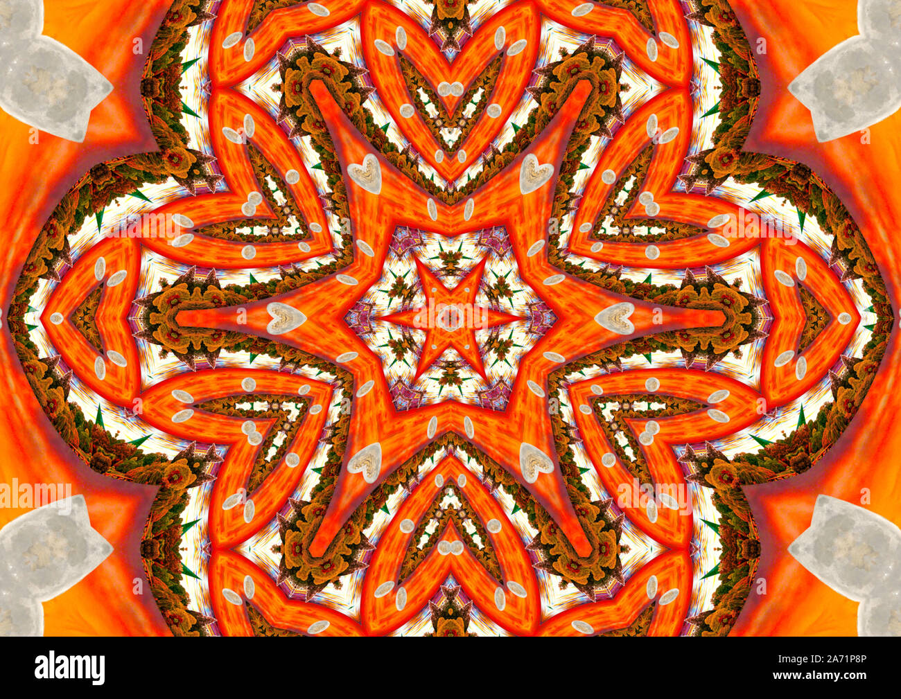 Interesting mandala including hidden depiction of the green man and ...