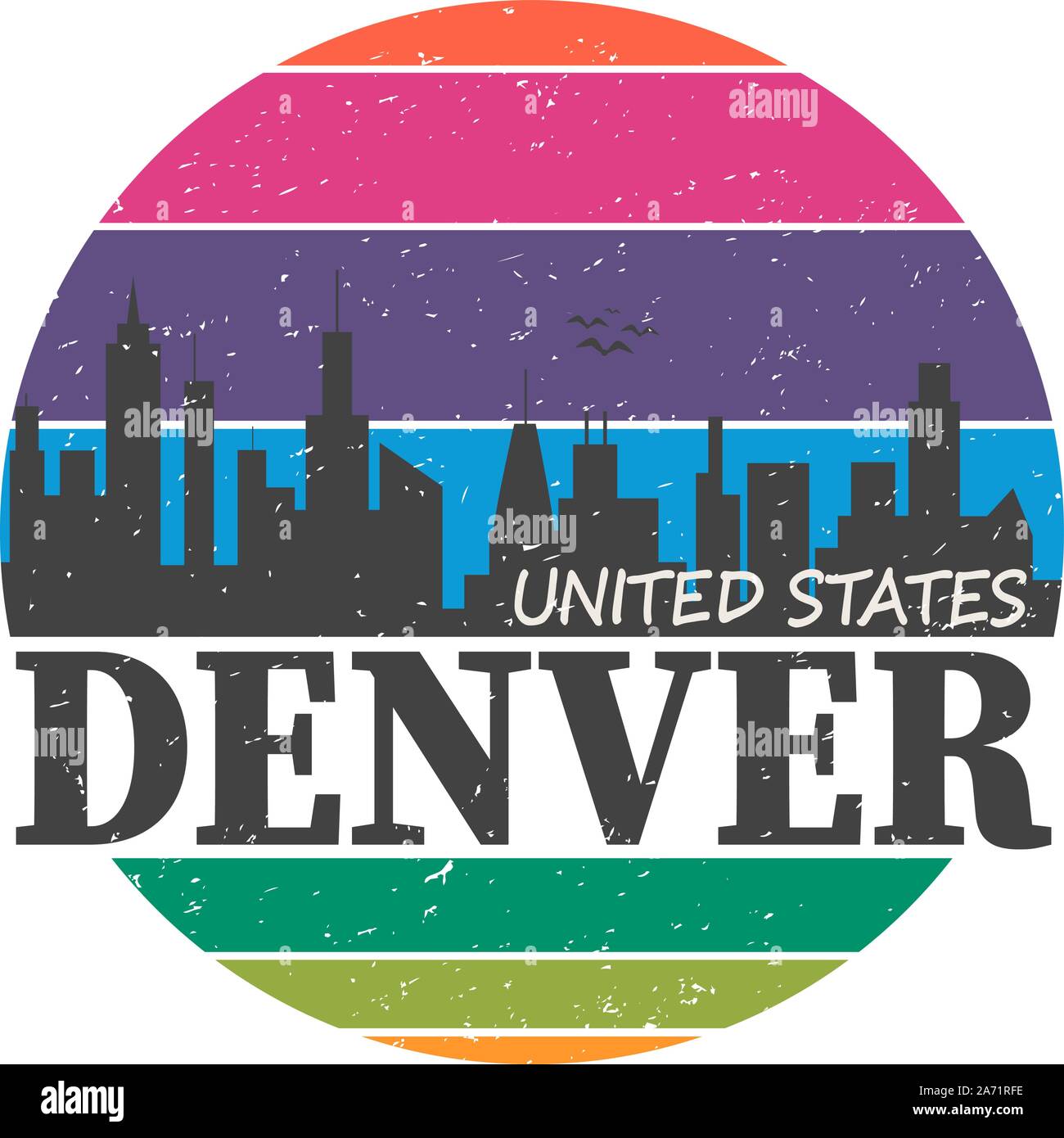 DENVER City, SLOGAN PRINT VECTOR on a white background Stock Vector ...