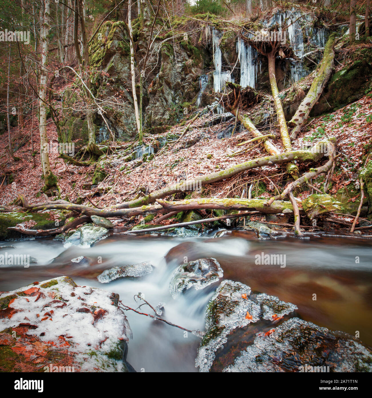 Beautiful icicles on rocks hi-res stock photography and images - Alamy