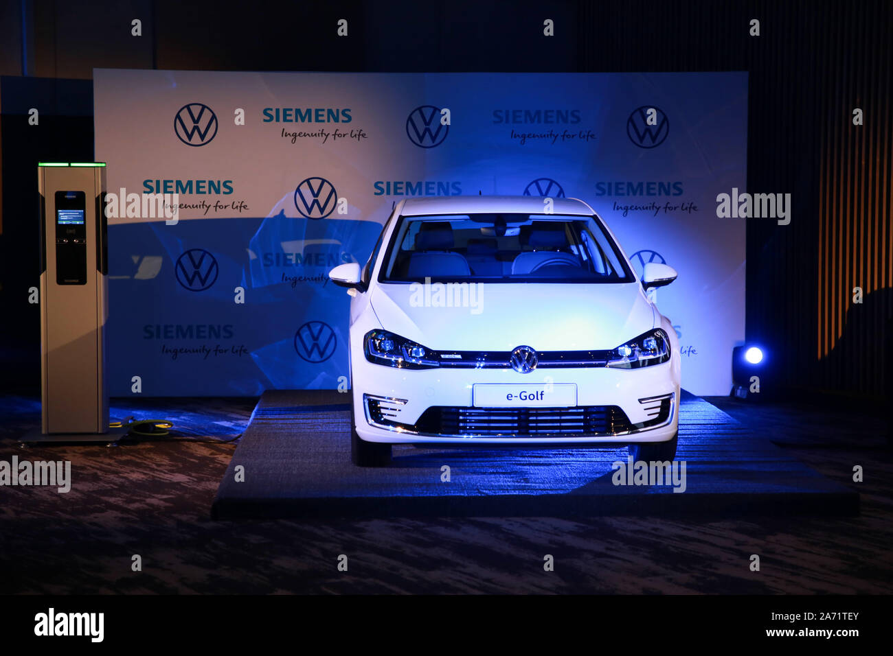 Kigali, Rwanda. 29th Oct, 2019. Volkswagen (VW)'s electric car e-GOLF ...